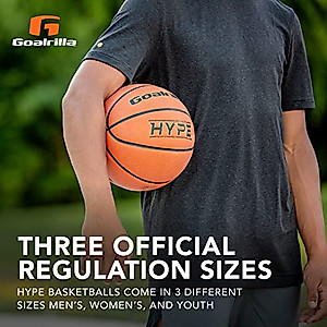 Goalrilla Hype Basketball - Men's Women's and Youth Sizes Available - Made for Superior Ball Handling and Long Lasting Durability