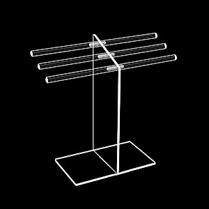 Generic Hand Towel Holder Clear Standing Acrylic Bathroom Organizer for Kitchen, 40cmx29cmx15cm