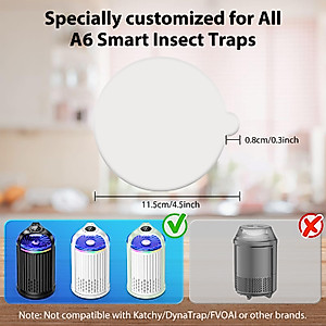 15 pcs Glue Board Refills for Fruit Fly Traps Indoors, 4 1/2 inch Replacement Sticky Boards for Gnats Moths Mosquitos Pest Control, Refill Pack of 15