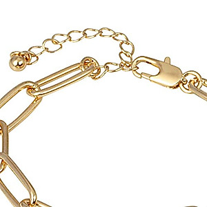 Buffalo Nickel Coin Elongated Link Bracelet | Goldtone Clip Style | 7 Inch 3 Inch Extender with Lobster Claw Clasp | Certificate of Authenticity