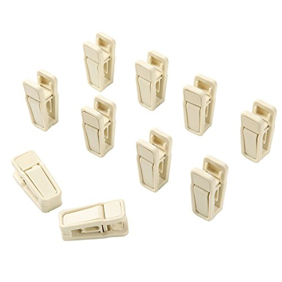 Finnhomy Non-Slip Clothes Hanger for Baby and Kids 30-Pack Velvet Hangers with 10 Finger Clips,Beige