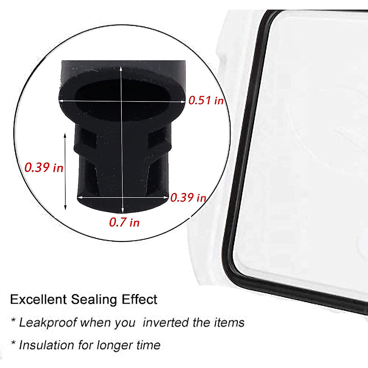 6 ft Cooler Lid Gasket Replacement Compatible with Yetii RTIC 20qt or 45qt Coolers
