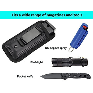 TACwolf 2 Pack IWB Inside Waistband Pistol Handgun Magazine Holster Pouch for Concealed Carry Universal Single Double Stack Mags for Glock17 26 19 Sig Sauer S&W Springfield XD Ruger 9mm/.45