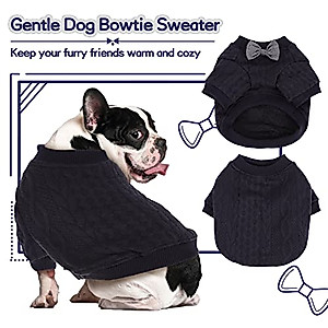 IDOMIK Dog Sweater Ugly Christmas Sweater, Cozy Turtleneck Knitted Pet Sweaters Soft Thermal Knitwear Pullover Boys Girls Classic Warm Winter Pet Outfit Apparel Shirts Clothes for Small Medium Doggies