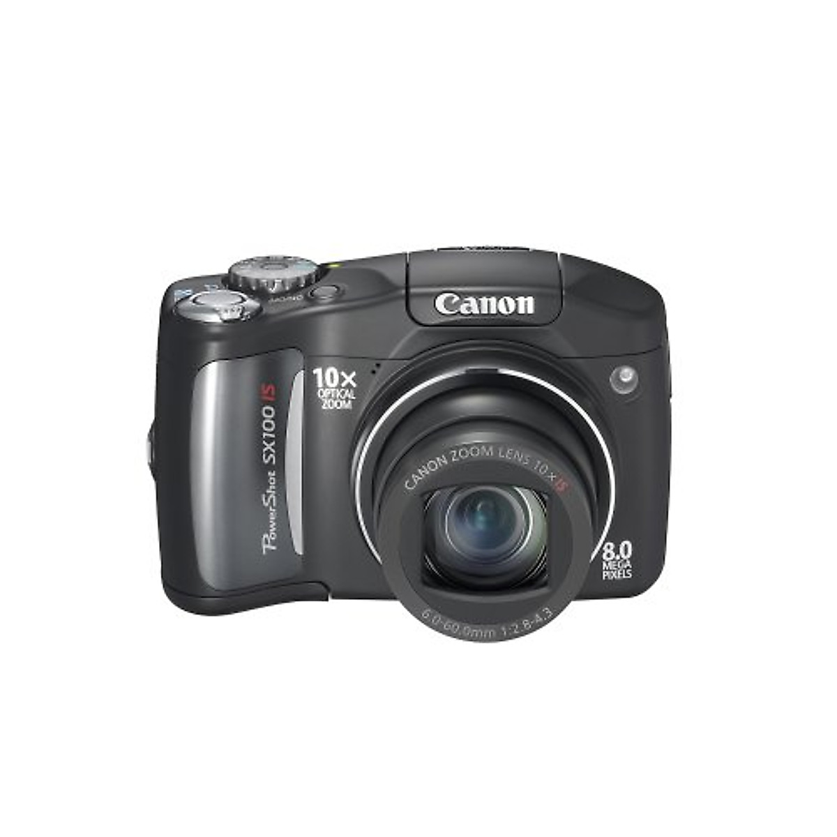 Canon PowerShot SX100IS 8MP Digital Camera with 10x Optical Image Stabilized Zoom (Black)