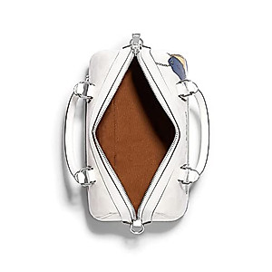 COACH Rowan Satchel In Signature Canvas, Illusion Glacier White Multi