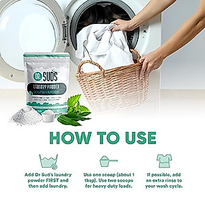 New Dr Suds Natural Laundry Detergent Powder 100+ Loads Eucalyptus & Peppermint Made with Natural Earth Ingredients