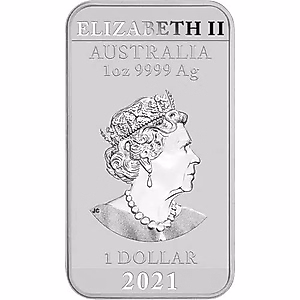 2021 AU Silver Australian Dragon Dollar Coin $1 Brilliant Uncirculated Dollar Uncirculated Mint