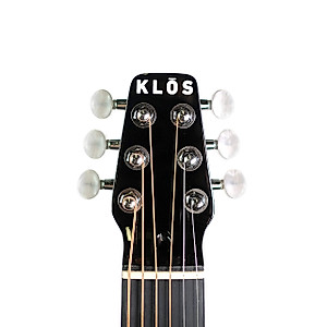 KLŌS 20' Straight to Straight Silent Cable and Black Carbon Fiber Travel Acoustic Guitar Kit Bundle