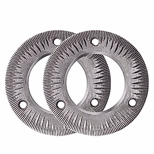 2PCS Grinding Sheets for 3000W 110V Electric Grain Mill Heavy Duty Commercial Grain Grinder Machine Feed Grain Mills Grain Dry Feed Flour Mills Cereals Grinder (Steel Milling Disc)