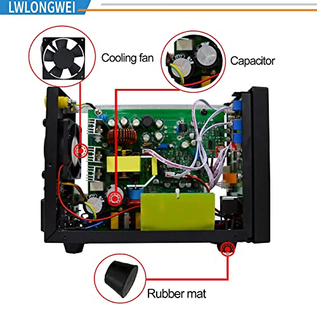 Lwlongwei Programmable DC Power Supply Variable, 100V 3A 300W Adjustable Switching Regulated DC Bench Power Supply with 4-Digits LED Power Display 5V/2A USB Output, Coarse and Fine Adjustments