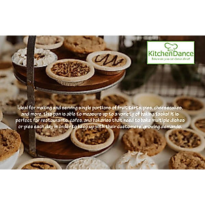 KitchenDance Disposable Aluminum Tart Pan - 3" Round Aluminum Foil Pans for Restaurants, Bakeries - Baking Pan Perfect for Baking, Storing, and Preparing Food - A90, Pack of 500