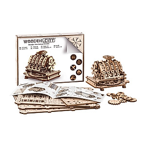 WOODEN.CITY Wood Engine Model Kit 3D Puzzle - 3D Wooden Puzzle Model Engine Kit for Adults - V8 Engine Model Kit That Works 3D Wooden Puzzles for Adults - Model Engine Working 3D Wood Puzzles Adult