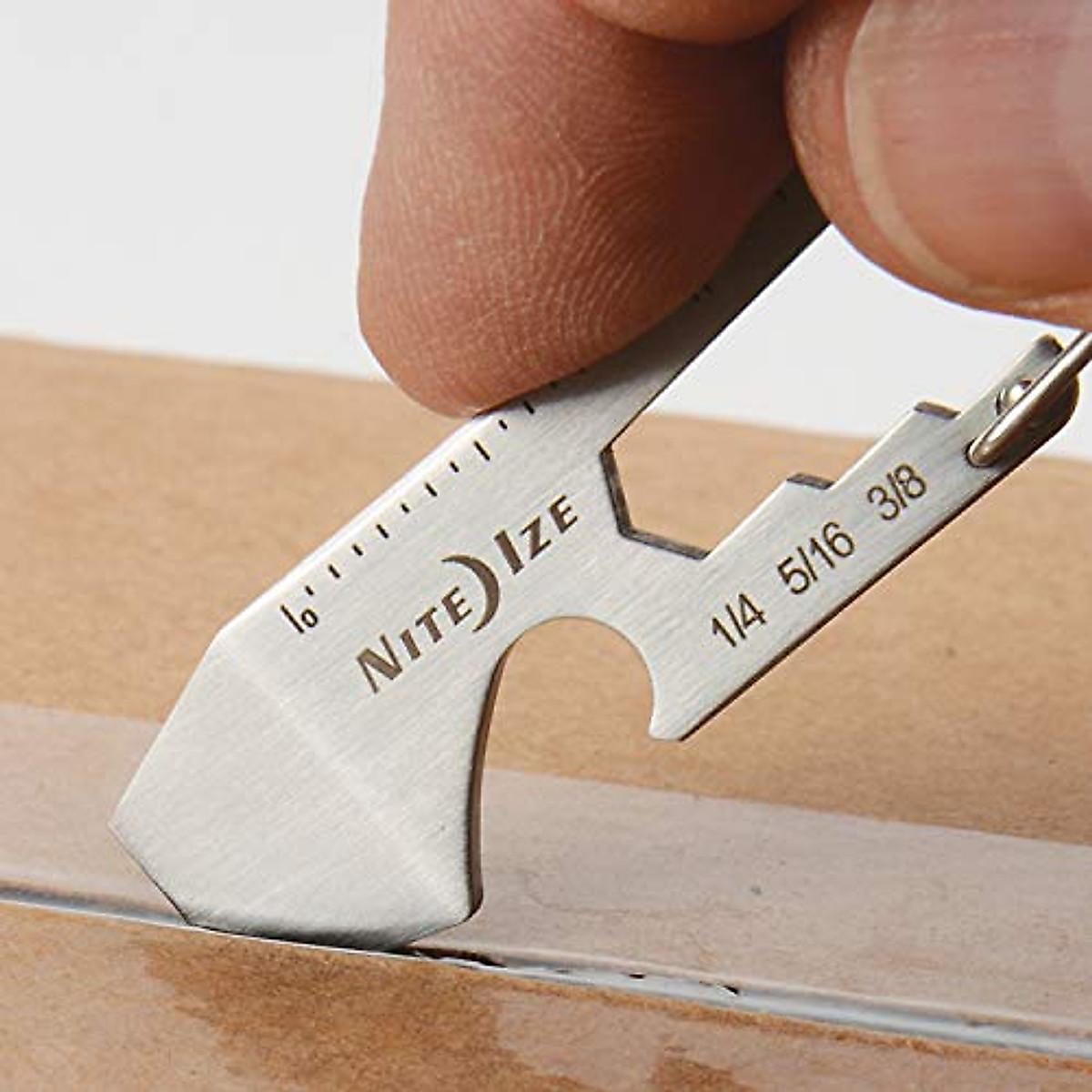 Nite Ize KMT-11-R3 Sized Easily attaches to an existing Chain or Strap DoohicKey Key Keychain Multi-Tool (1 Pack), One, Stainless