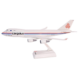 Cargolux 747-400 Airplane Miniature Model Plastic Snap-Fit 1:250 Part# ABO-74740I-030