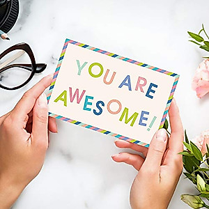 Sweetzer & Orange You Are Awesome Cards Postcards Pack (60 Post Cards) 4x6 Postcards for Kids and Adults. Positive Affirmations Cards, Kindness Cards, Employee Appreciation Awesome Notes