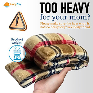 SunnyBay Microwave Heating Pad, Microwavable Moist Heated Neck and Shoulder Wrap, Versatile Weighted Beanbag Cold Pack or Warm Compress for Pain Relief, 26x4 Inches, London