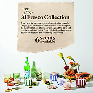 Paddywax Candles Al Fresco Collection, Naturally Scented Candle, 7 Ounces, Cotton + Teak, Beige