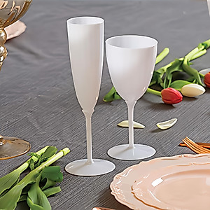 DecorLine Elegant Wine Cup Set - 7 oz (Pack of 8) - Stunning White Glassware - Premium Quality Material - Perfect for Entertaining & Gifting