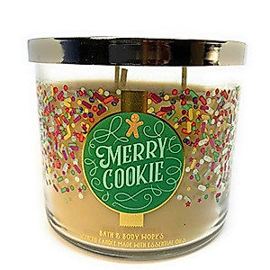 White Barn Bath & Body Works 3-Wick Scented Candle in Merry Cookie (2019)