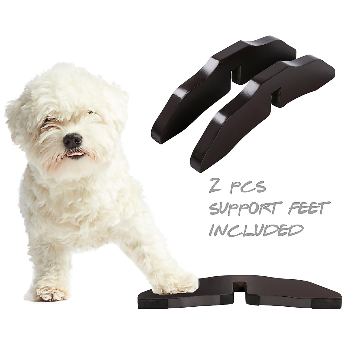 PAWLAND Support Feet for 360 Degree Configurable Dog gate Gate Collection (Espresso)