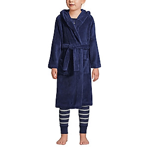 Lands' End K Unisex Solid Robe Deep Sea Navy Kids 10