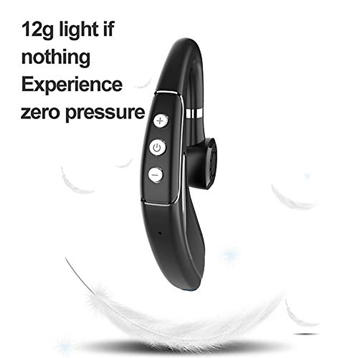 MOHALIKO Wireless Earbuds, Earbuds, Bluetooth 5.0 Headphones, Bluetooth V5 Wireless Hands-Free Unilateral Hanging Ear Headset with Microphone for Work, Home Office Black