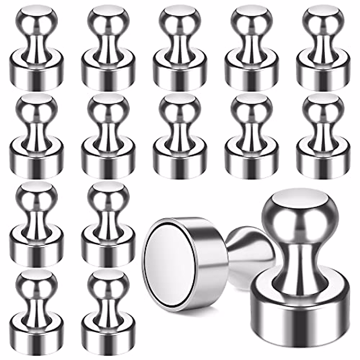 FINDMAG 16 Pack Magnets for Whiteboard, Fridge Magnets, Small Magnets, Refrigerator Magnets, Neodymium Magnets for School, Home, Garage, Crafts