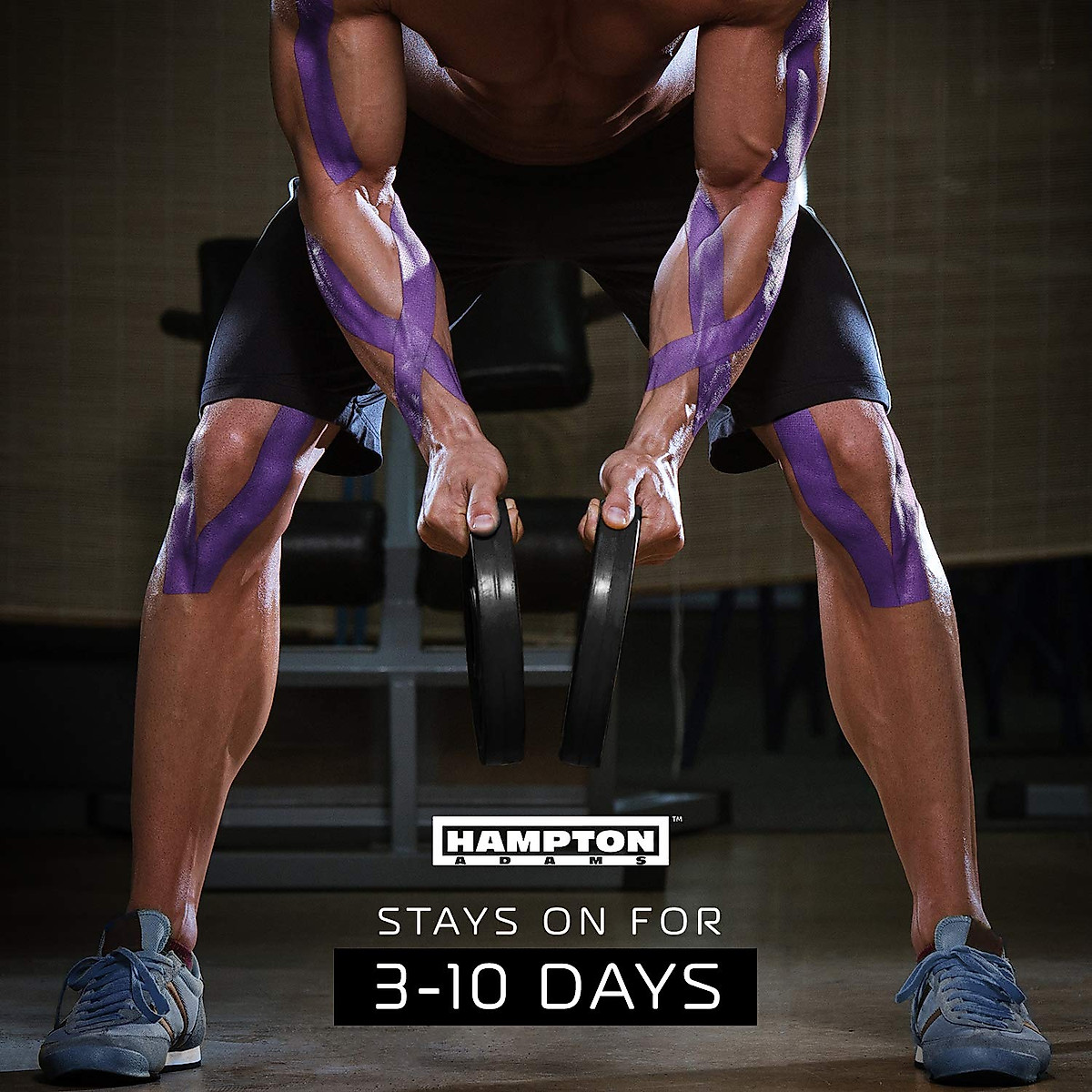 (135 Feet) Bulk Kinesiology Tape Waterproof Roll Sports Therapy Support for Knee, Muscle, Wrist, Shoulder, Back / Original Uncut Premium Therapeutic Elastic & Hypoallergenic Cotton - (Purple)