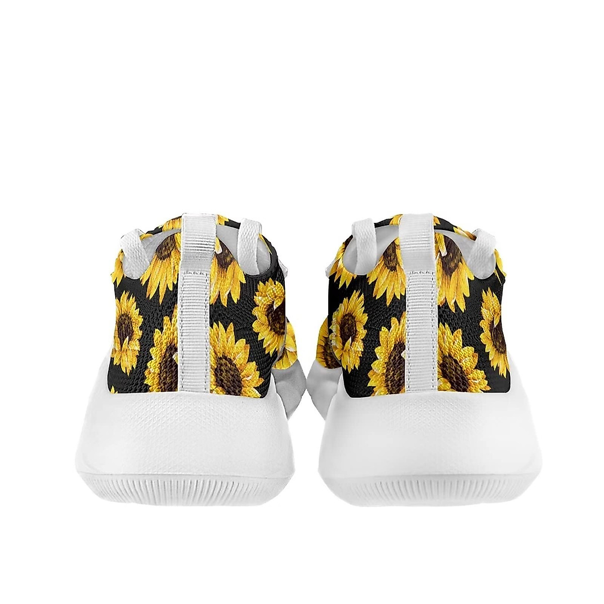 KUIFORTI Sunflower Print Women Fashion Sneakers Lightweight Teens Girls Athletic Walking Shoes Slip-on Work Casual Tennis Running Shoes,Size 39 EU