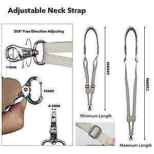 SYMIK Remote Controller Lanyard for DJI FPV/Avata, Phantom 4/3, Inspire Remote Controller 2, SYMIK Bracket, Adjustable Neck Strap/Shoulder Strap with Comfortable EVA Padding; Adjusts from 21'' to 28''