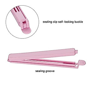 Semjikoy 30 Pack Sealing Clip Bag Plastic Bag Sealing Clips Snack Bag Plastic Sealing Clip 4.7 Inches& 6 Inches