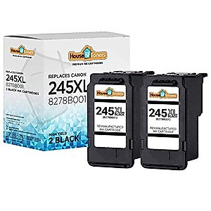 Houseoftoners Remanufactured Replacement for Canon Pg-245XL Black Ink Cartridge, High Yield 245xl Ink Cartridge for PIXMA Mg2520 Mg2522 Mg2525 Mg2920 Mx492 Tr4520 Ts202 Ts3122 IP2820-2 Pack (Black)