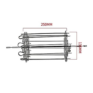 JAHH Roaster Barbecue Kebab Maker Meat Brochettes Skewer Machine BBQ Grill Accessories Tools Set (Size : Small)