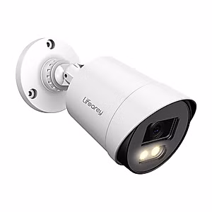 lifoarey 1080P Full Time Color CCTV Camera, 2MP Wired Outdoor Security Camera, 24/7 Recording Surveillance 4-in-1 TVI/CVI/AHD/CVBS, 100 ft Colorful Night Vision, DVR Camera for Home Security, White