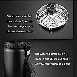 Hroruforg Thermos,Thermos for Hot Drinks with Lanyard,Coffee Thermos,Travel Mug with Leakproof Lid,Flasks for Hot