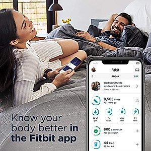 Fitbit Versa 2 Health & Fitness Smartwatch with Heart Rate, Music, Alexa Built-in, Sleep & Swim Tracking, Petal/Copper Rose, One Size (S & L Bands Included) (Renewed)