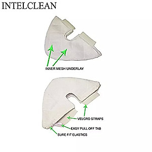 ECOMAID 3 Replacement Triangle Pads Compatible with Shark Euro Pro Pocket Steam Mop S3501, S3601, S3801CO, S3901 with Triangle Mop Head