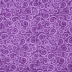 Mook Fabrics Flannel Swirl, Purple, 15 Yard Bolt
