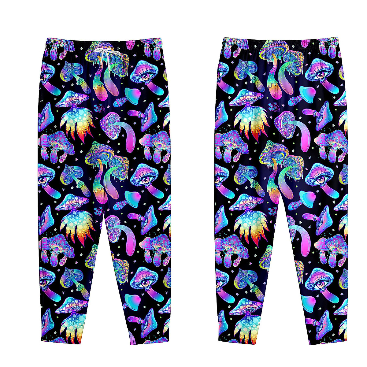 VVGETE Magic Mushrooms Pants 80s Mens Jogger Sweatpants,80s Costumes for Men Track Pants,Mens 90s Outfit