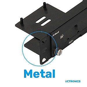 UCTRONICS Front Removable 1U Rack Mount for Raspberry Pi, with 4 Mounting Brackets for Raspberry Pi 5, 4B, 3B+/3B, and Other B Models