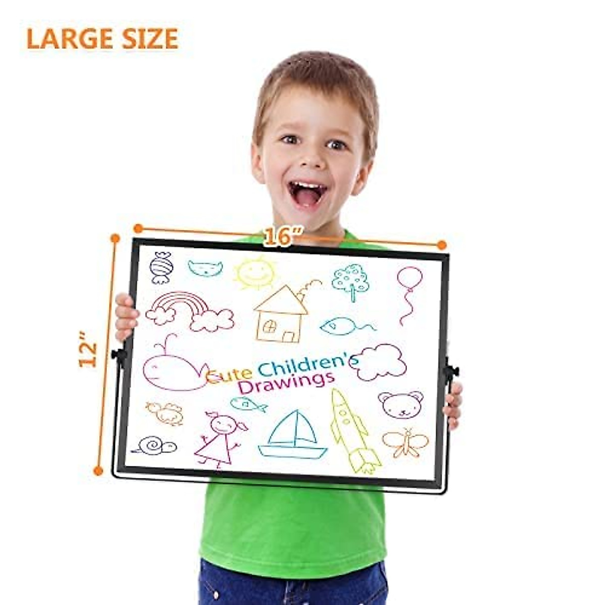 1 Pack Dry Erase White Board, 16"X12" Large Magnetic Desktop Whiteboard with Stand, Portable Double-Sided White Board Easel for Kids Drawing Memo School Office Home to Do List