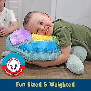 MEAVIA Weighted Sensory Lap Pad Sea Turtle Plush, Stuffed Turtle Toy with Detachable Lap Pillow, FEELix Collection