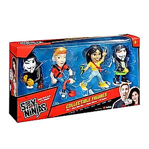 Spy Ninjas Collectible Figure 4-Pack with Chad, Multicolor, (41130)