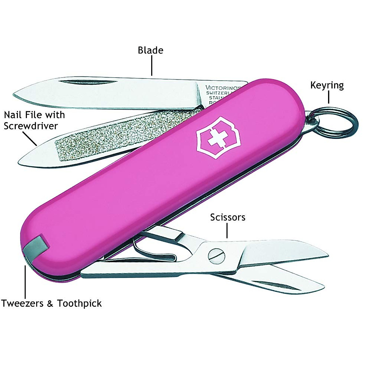 Personalized Pink Classic SD Swiss Army Knife by Victorinox