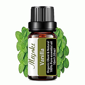 Vanilla Essential Oil Organic Olant & Natural 100% Pure Vanilla Oil - Perfect for Diffuser, Humidifier, Massage, Skin & Hair Care-10ml