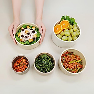 Neoflam FIKA One 16-Pieces Kitchen Reusable Porcelain Ceramic Food Container with Glass Lid, Microwave, Oven, Dishwasher Safe Fridge Storage for Leftover, Meal Prep Organization (Cream White)