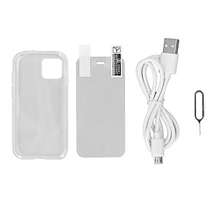 Small Cell Phone, 4 Core Dual Cards Dual Standby 2MP Front and 5MP Rear Camera 2.5 Inch Screen Space Saving Mini Smartphone for Communication (Sakura Pink)