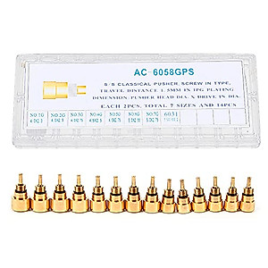 Classical Stainless Steel Chronograph Button Watch Pusher Screw in Type Button Screw in Watch Pusher (Silver)