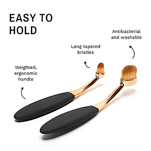 Eye Envy ProPowder Applicator Brush for Dogs and Cats | Use to Safely and Evenly Apply Tear Stain Powder | Large | Washable Superfine Fiber Hair | Long Tapered Bristles | Ergonomic Handle